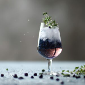 Blueberry Basil Fizz Mocktail (Rezept)