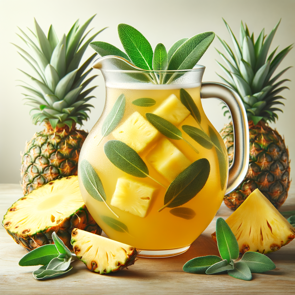 Pineapple Sage Punch Mocktail (Rezept)