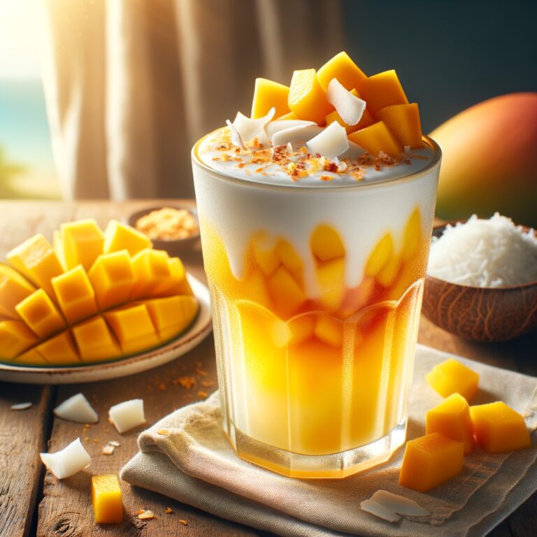 Mango Coconut Delight Mocktail (Rezept)