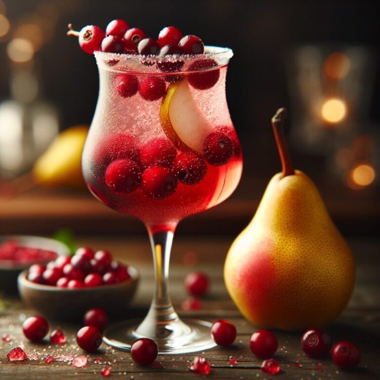 Pear Ginger Sparkling Mocktail (Rezept)