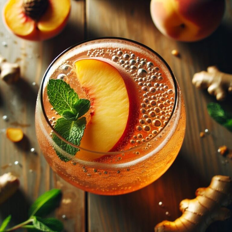 Peach Ginger Glow Mocktail (Rezept)