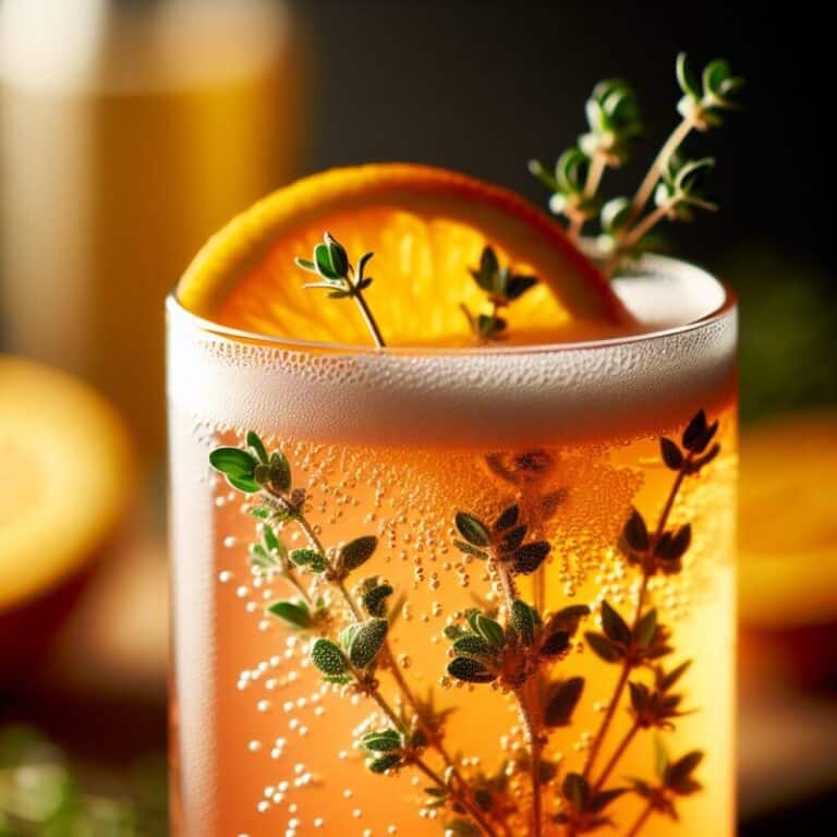 Lemon Thyme Sparkle Mocktail (Rezept)