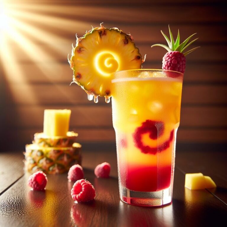 Raspberry Peach Delight Mocktail (Rezept)