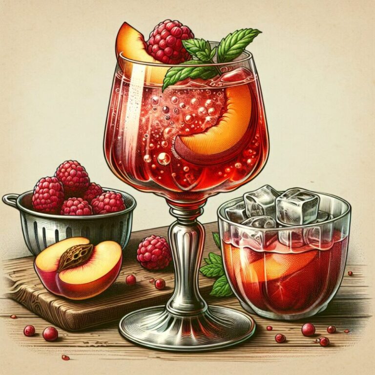 Peach Raspberry Splash Mocktail (Rezept)