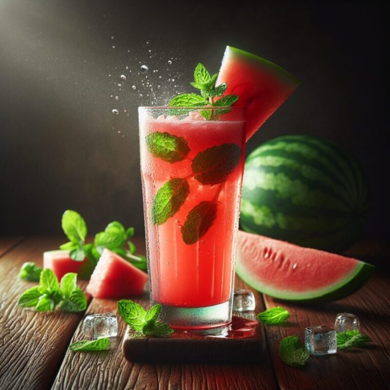 Watermelon Mint Fizz Mocktail (Rezept)