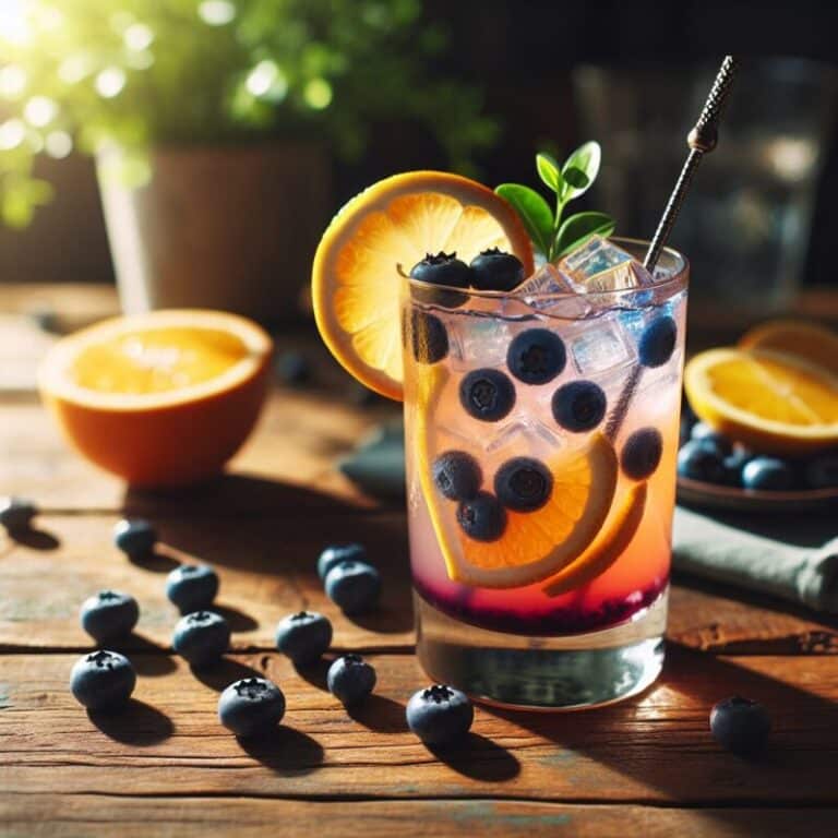 Blueberry Citrus Fizz Mocktail (Rezept)