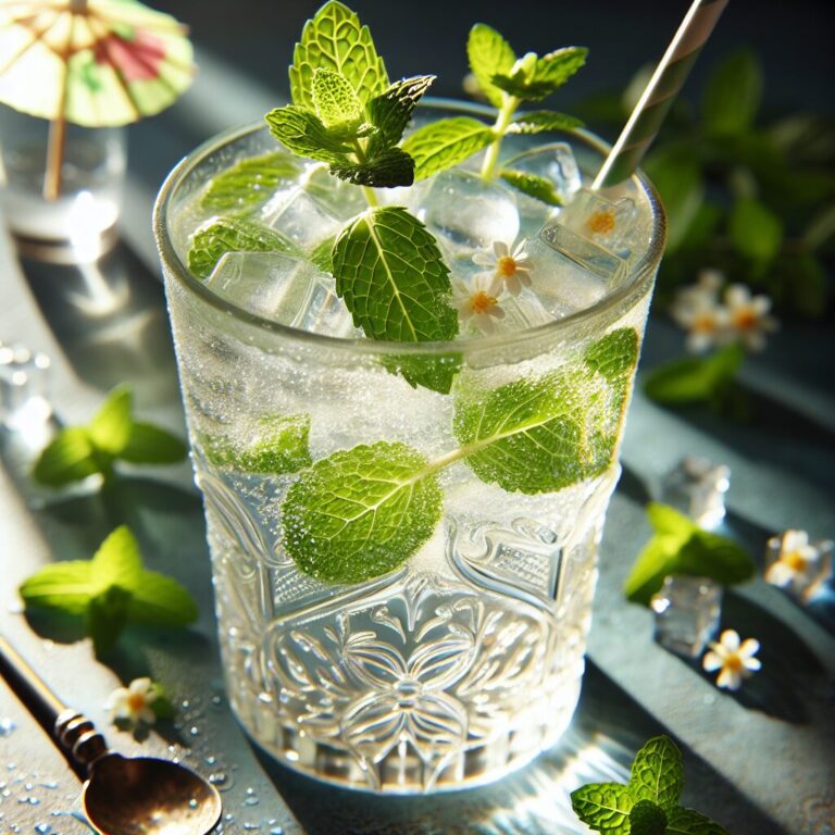 Blueberry Jasmine Fizz Mocktail (Rezept)
