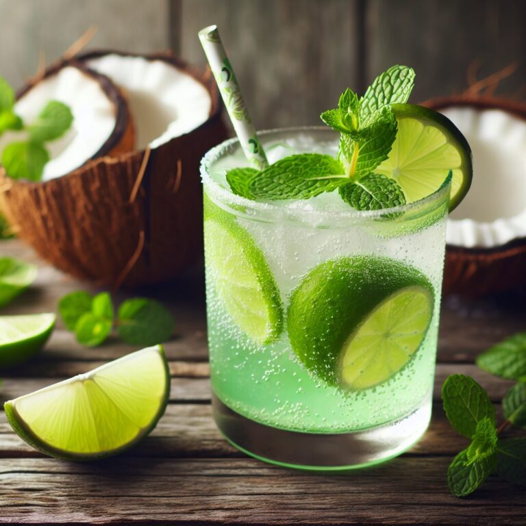 Coconut Lime Spritzer Mocktail (Rezept)