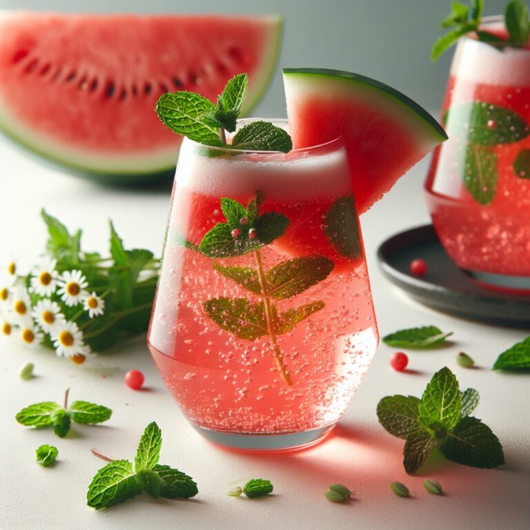Watermelon Rose Sparkle Mocktail (Rezept)